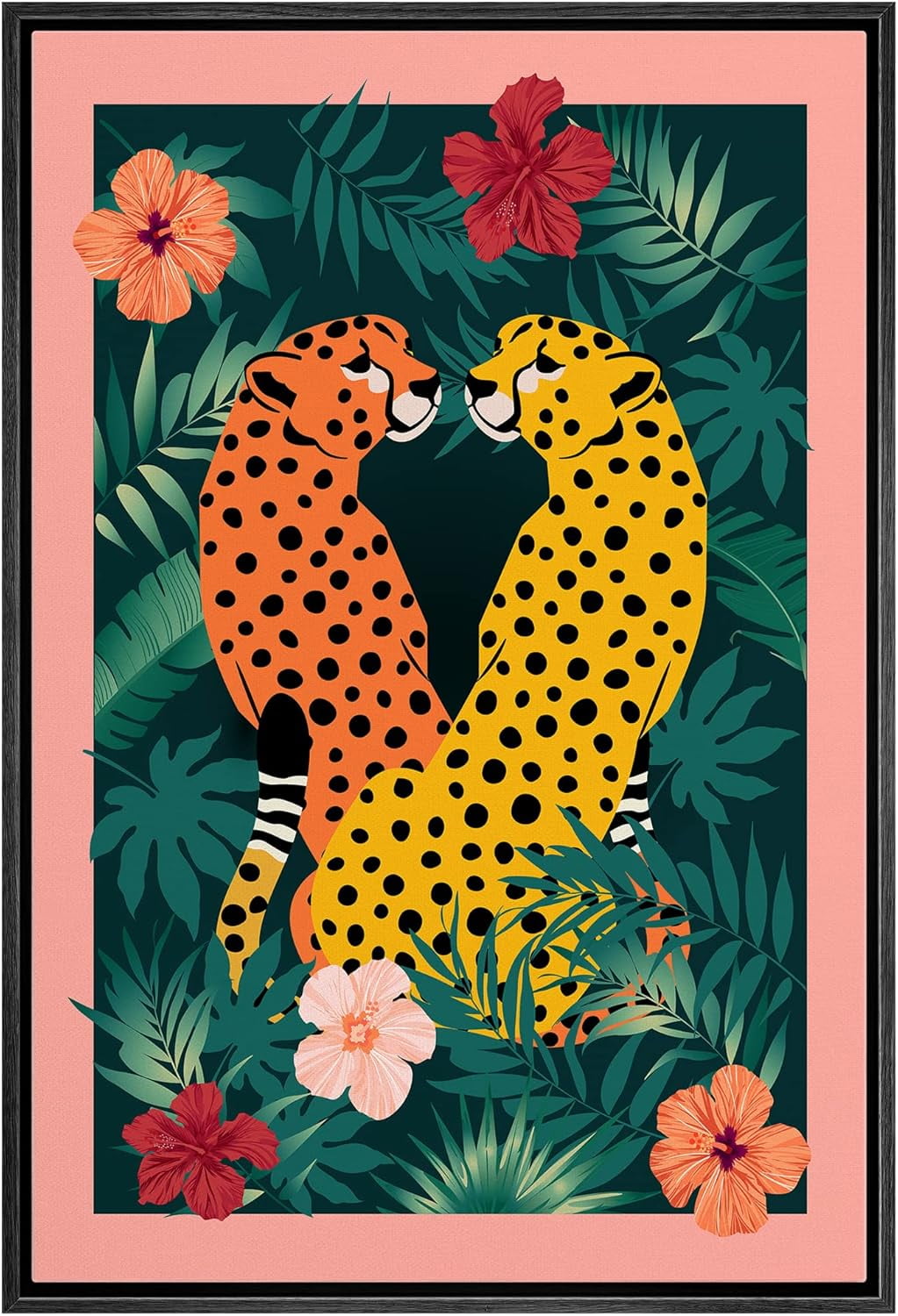 AAzaqTin- Canvas Print Wall Art Preppy Room Decor Tropical Jungle ...