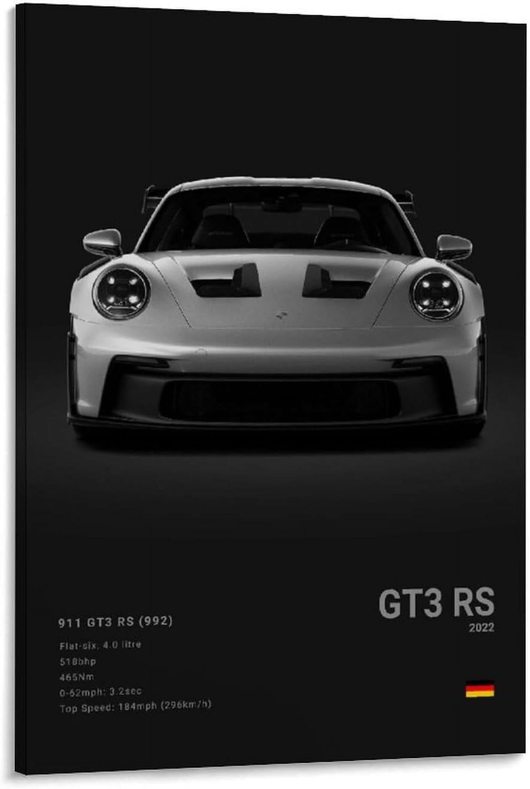 AAzaqTin-Car Poster 911 GT3RS Posters Racing Car Wall Art Vintage Car ...
