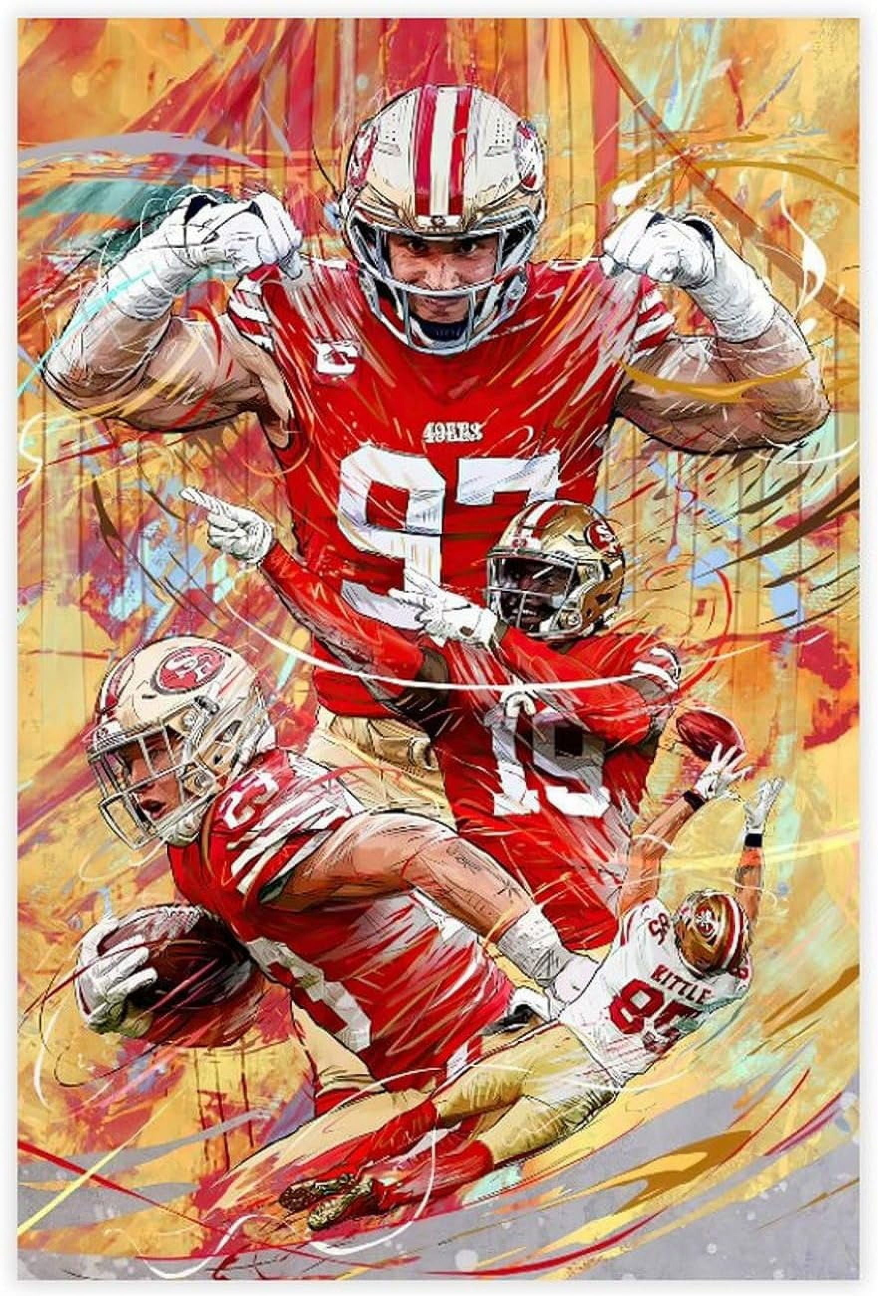 AAzaqTin-Christian McCaffrey, George Kittle, Nick Bosa Poster Football ...