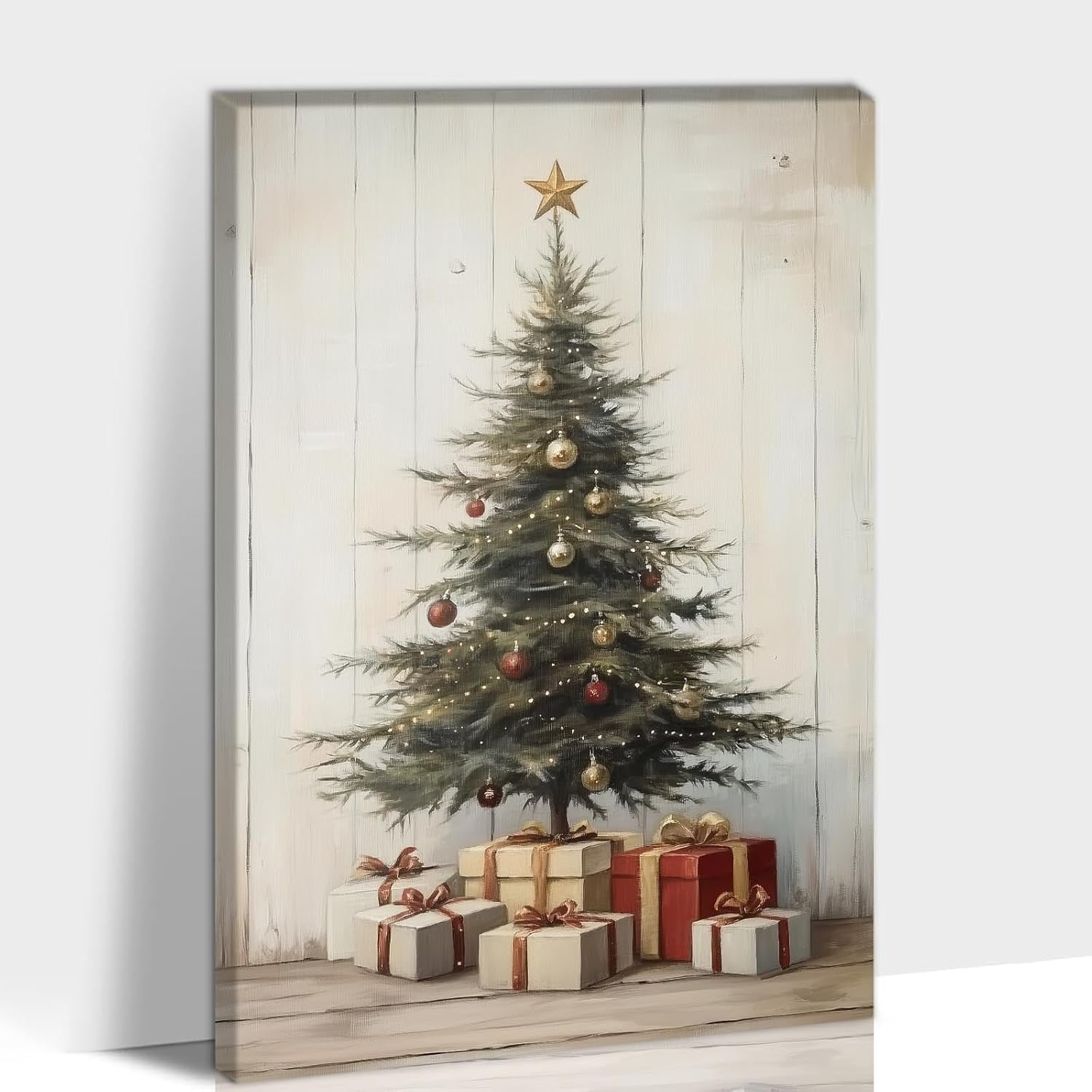 AAzaqTin-Christmas Tree Wall Art, Beautiful Merry Christmas Tree ...