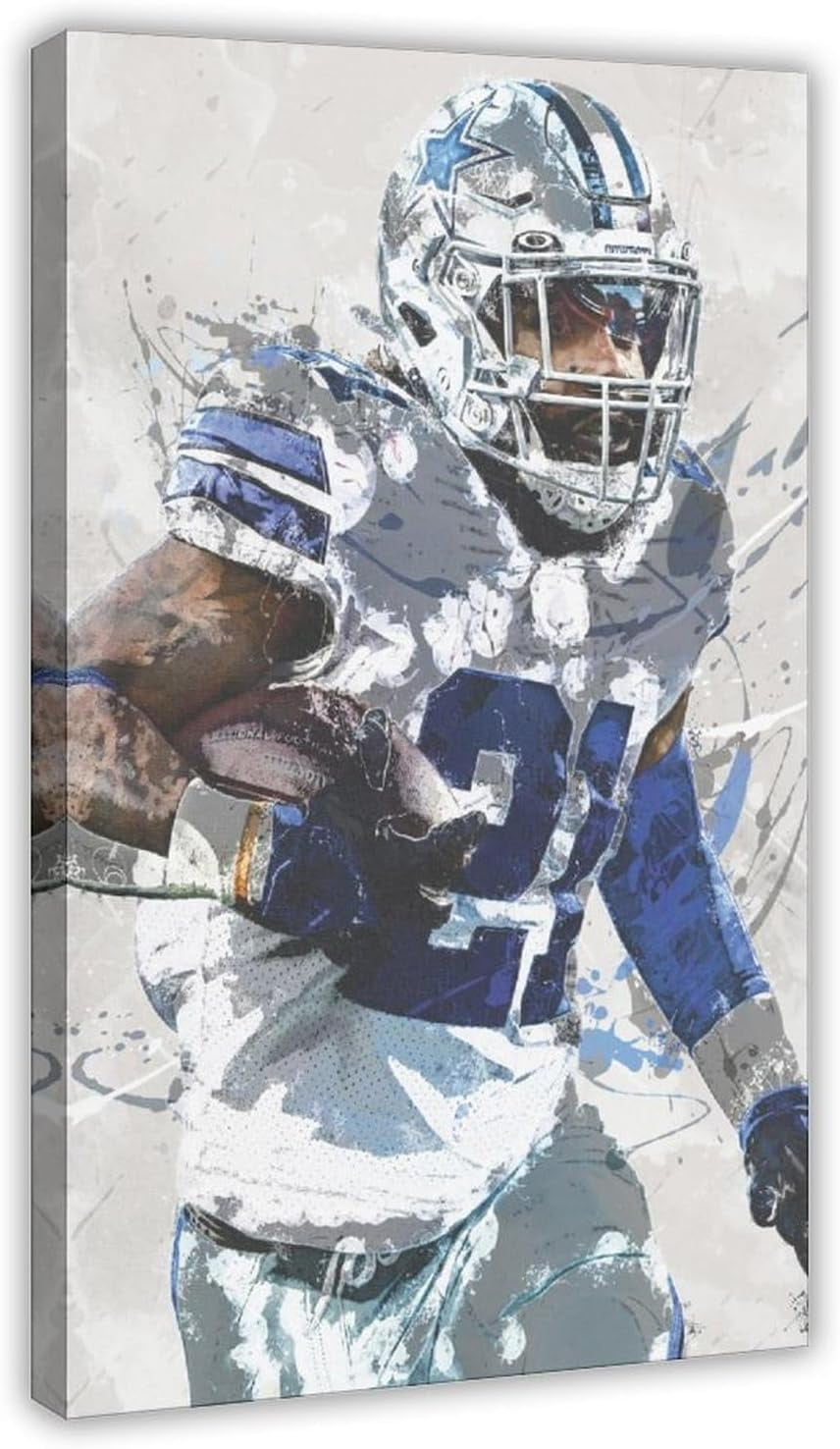 AAzaqTin-Ezekiel Elliott Poster Football Canvas Poster Bedroom Decor ...