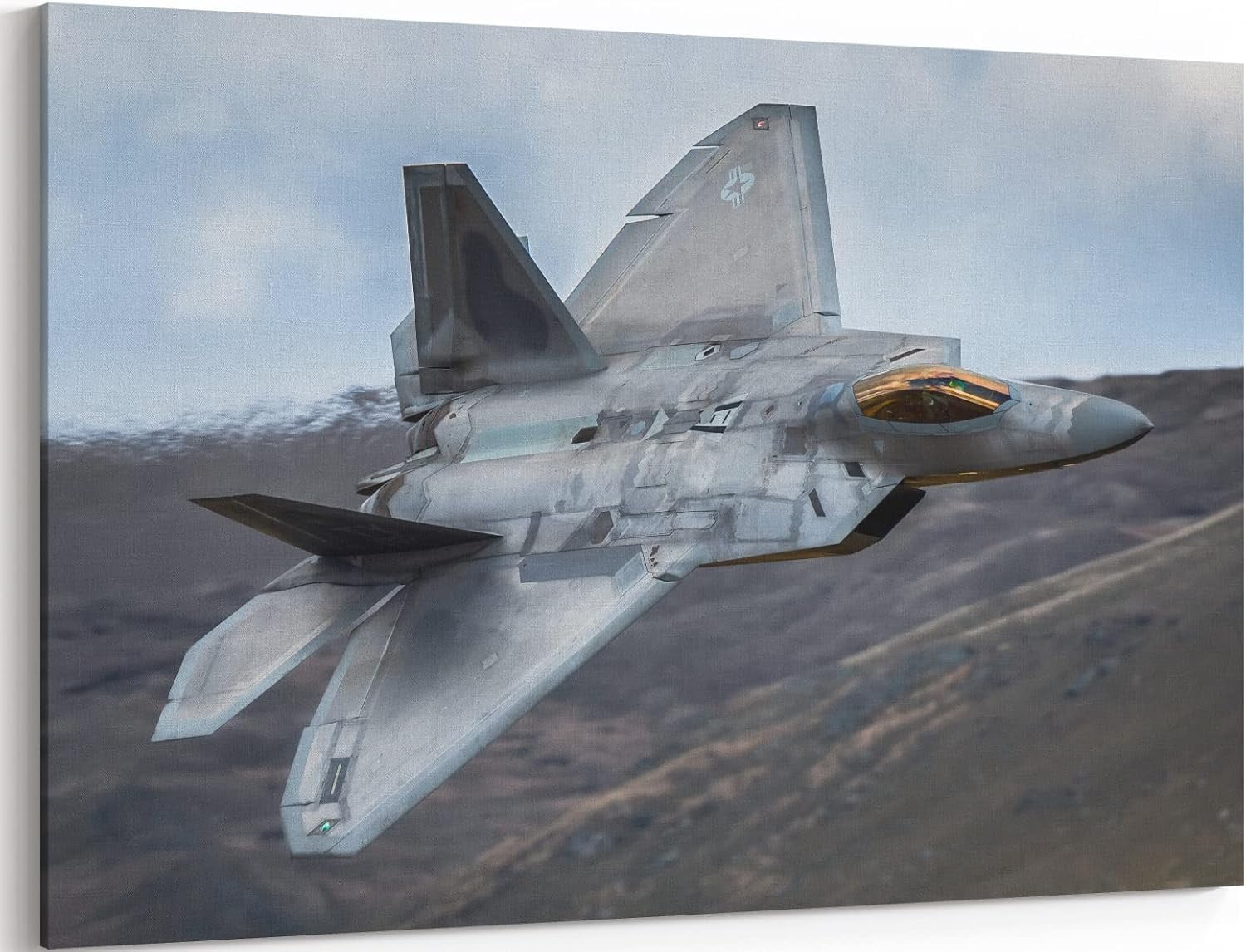 AAzaqTin-F-22 Airplane Canvas Wall Art Prints Boeing F-22 Raptor ...