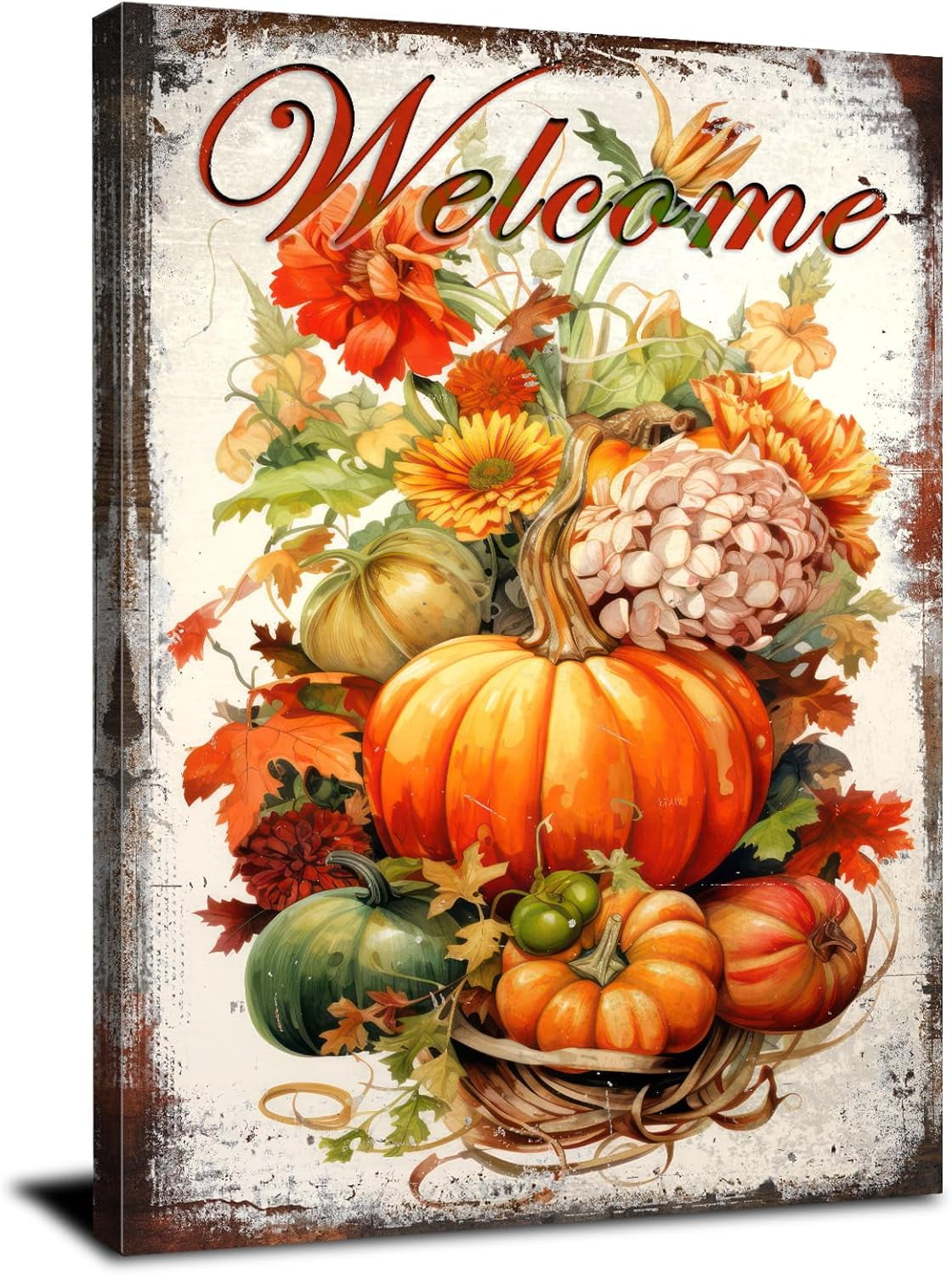 AAzaqTin-Fall Pumpkin Pictures Wall Decor Halloween Wall Art for ...