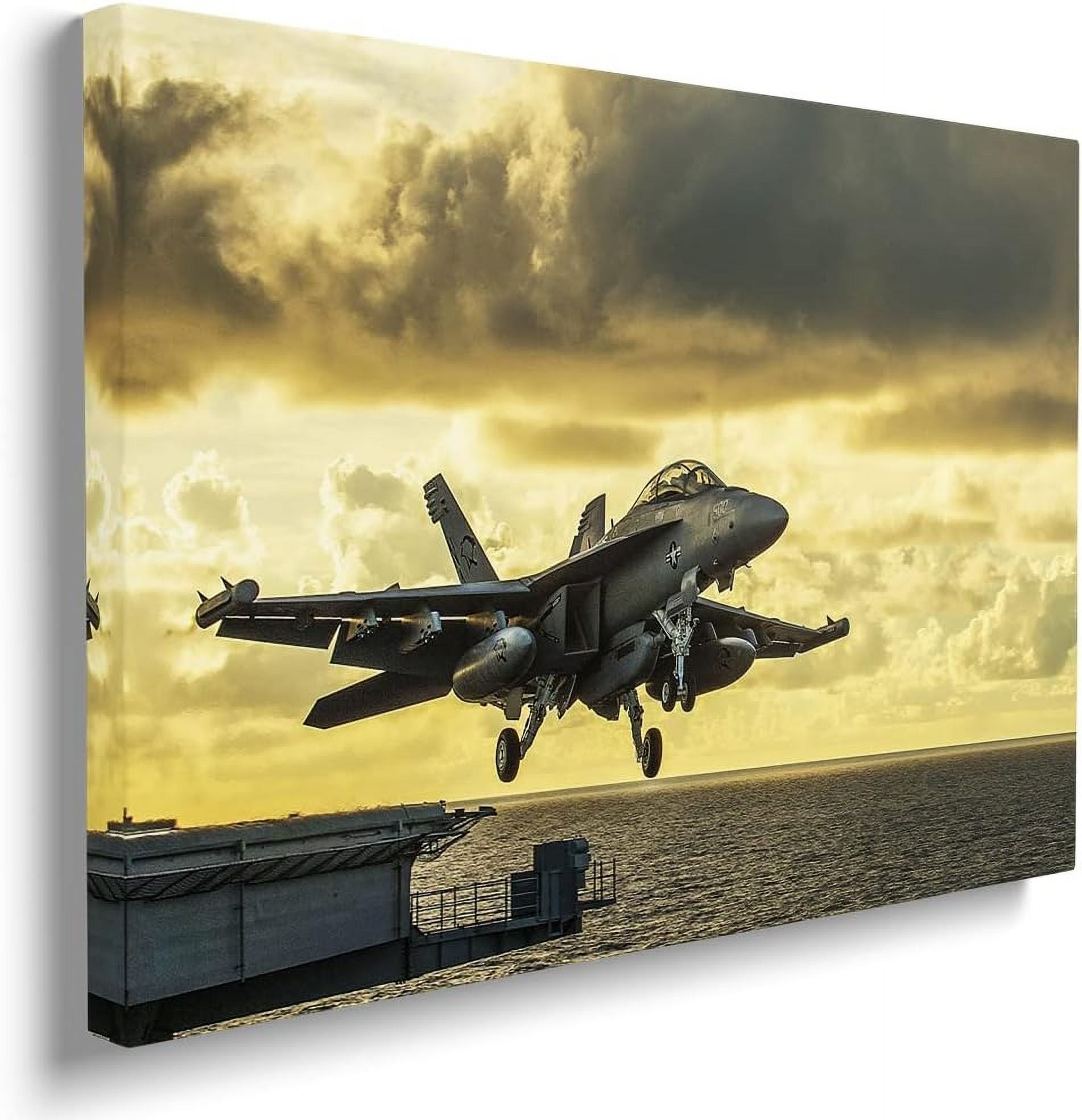 AAzaqTin-Fighter Jet Poster Raptor F22 Airplane Wall Art Canvas Prints ...