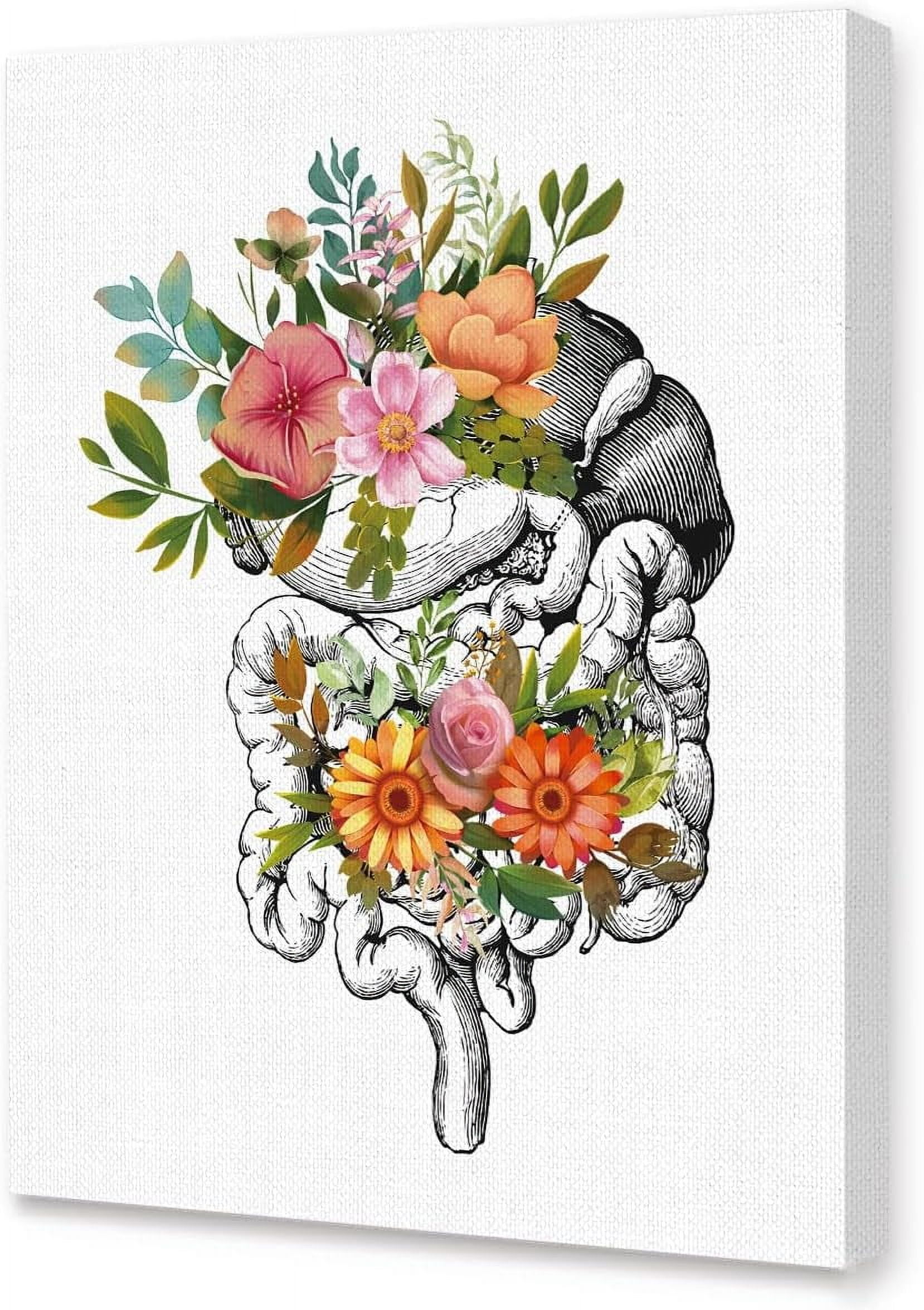 AAzaqTin-Flower Intestines Human Anatomy Canvas Wall Art,Nurse Office ...