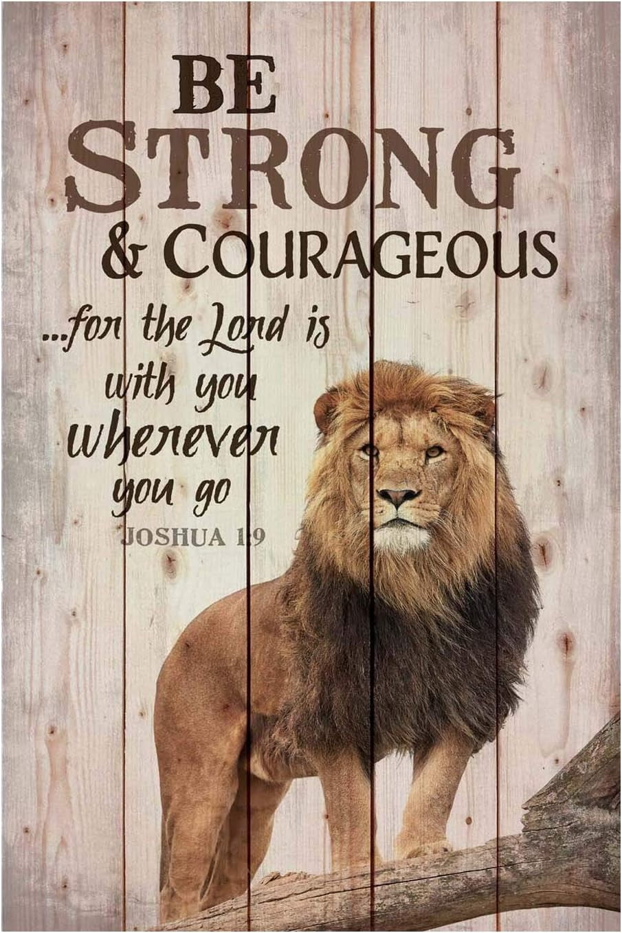 AAzaqTin Funny Lion Signs Be Strong And Courageous Do Not Be Afraid for ...
