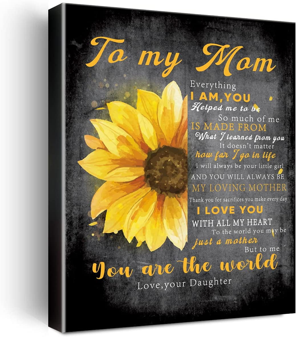 AAzaqTin-Gifts for Mom -Hangable Canvas Poem Prints Poster Wall Art for ...