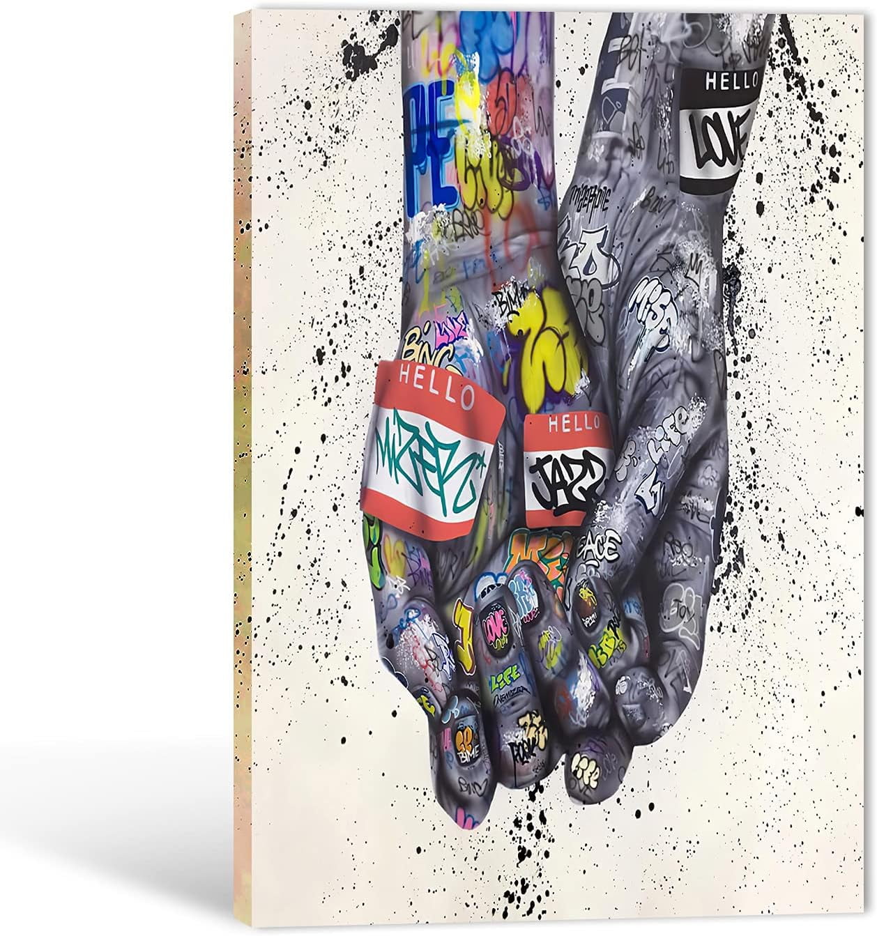 AAzaqTin-Graffiti Canvas Wall Art, Street Graffiti Canvas Wall Art ...