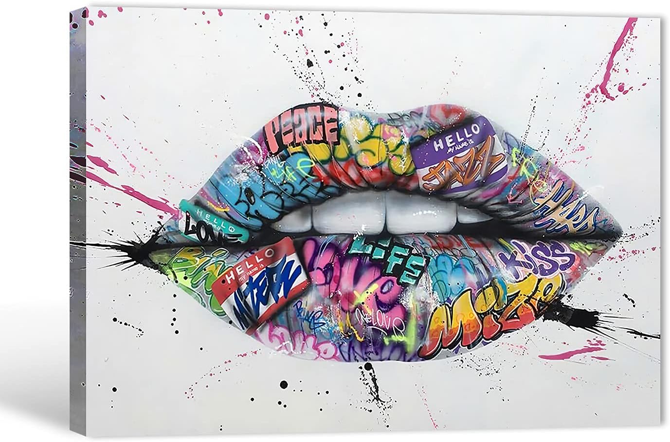 AAzaqTin-Graffiti Canvas Wall Art, Street Graffiti Canvas Wall Art ...