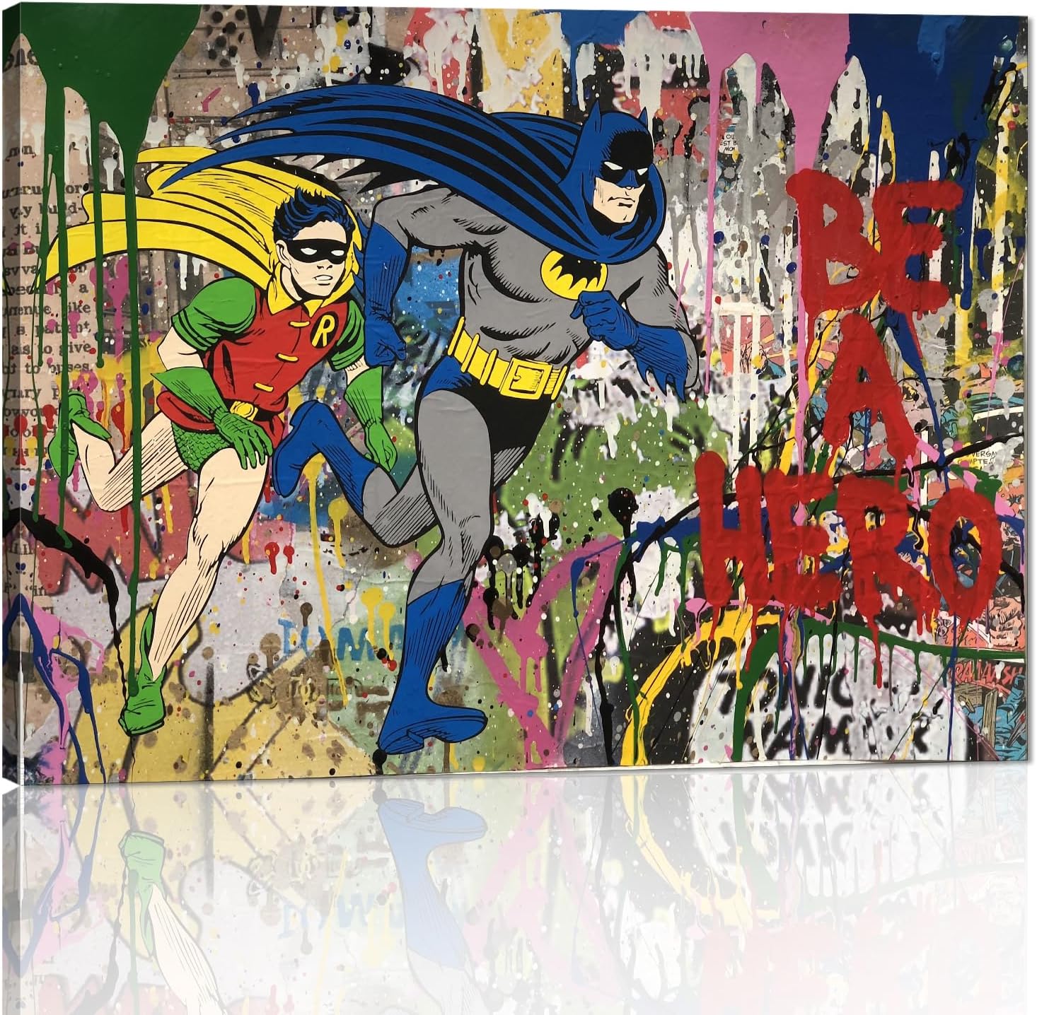 AAzaqTin-Graffiti Wall Art Painting on Canvas Picture Doodle Posters ...