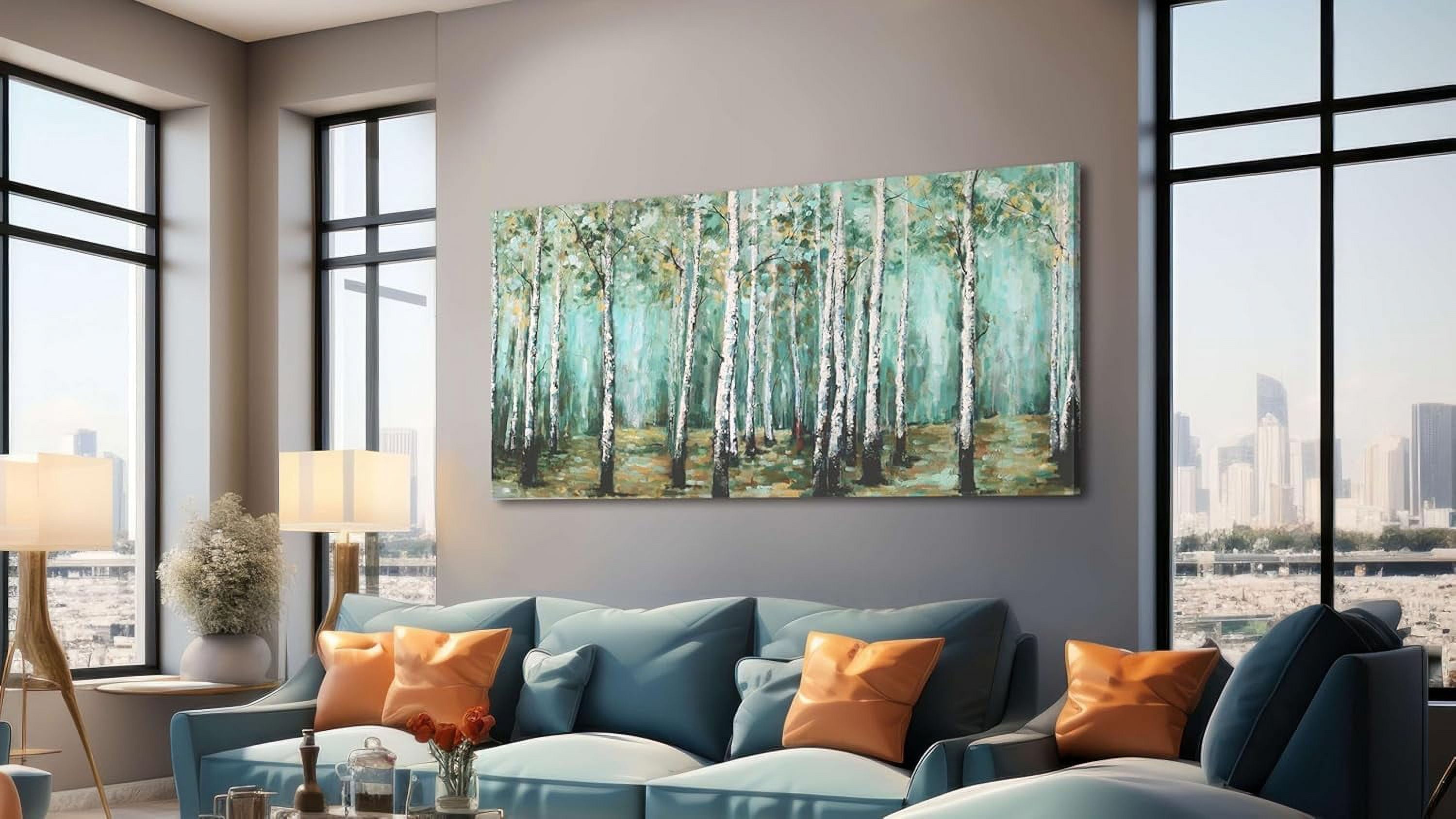 AAzaqTin-Green Wall Art House Decorations Living Room Modern Wall ...