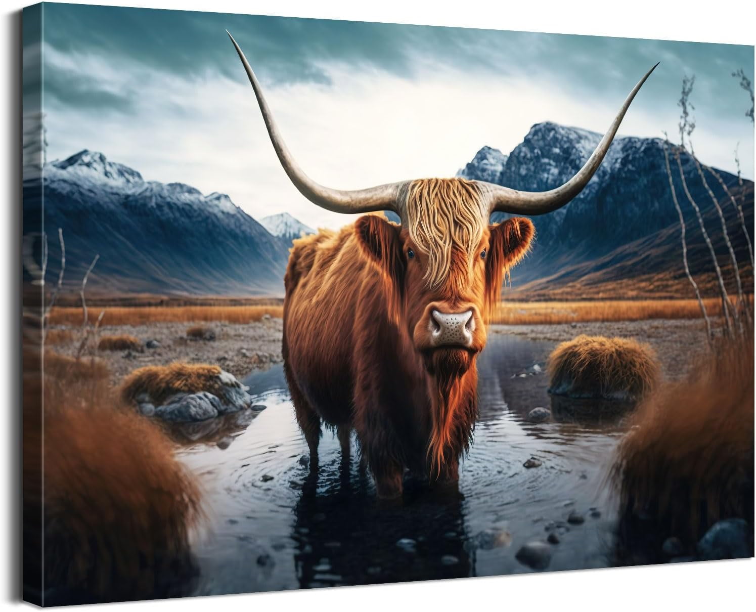 AAzaqTin-Highland Cow Wall Art Cow Decor Farmhouse Wall Art Cow ...