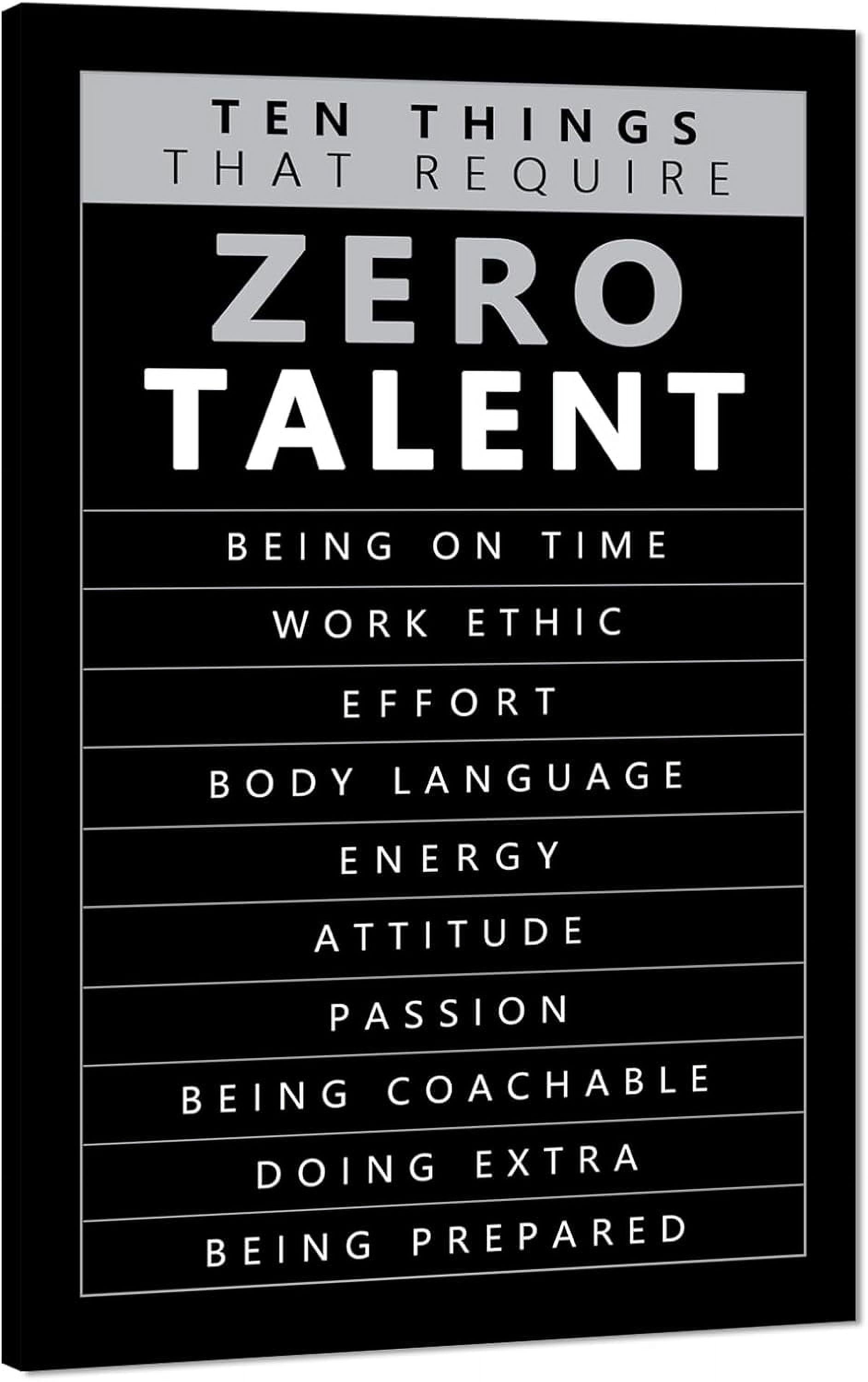 AAzaqTin-Inspirational Quotes Wall Art - 10 Things that Require Zero ...