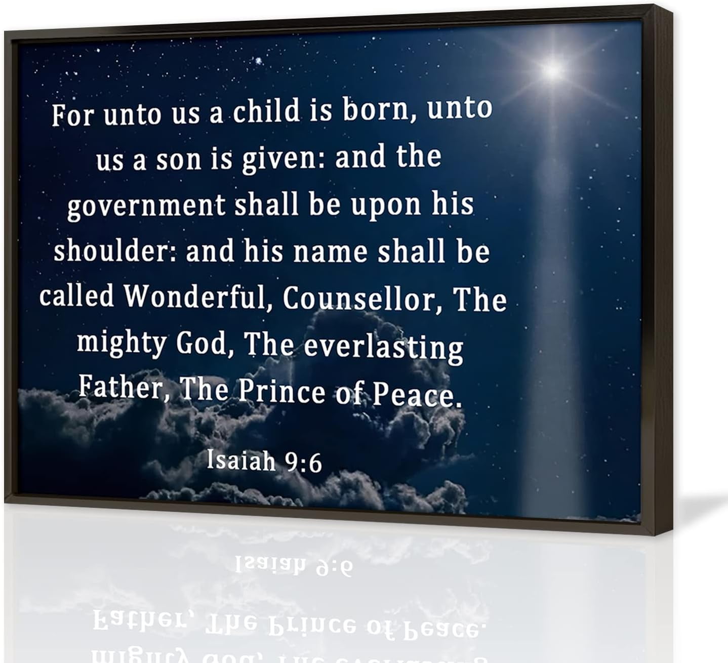 AAzaqTin-Isaiah 9:6 Motivational Quote Canvas Painting Modern Abstract ...