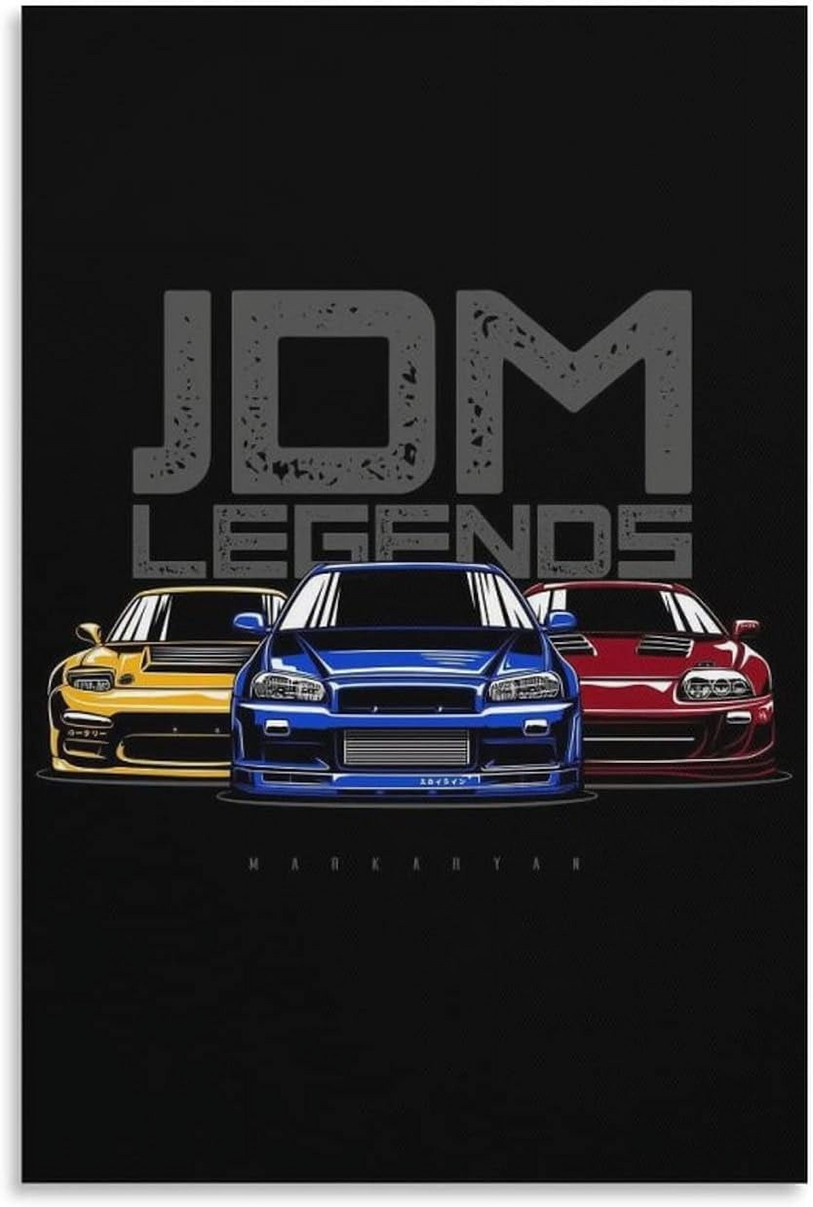 AAzaqTin-Jdm Cars Poster Legendary Models Canvas Poster Canvas Art Wall ...