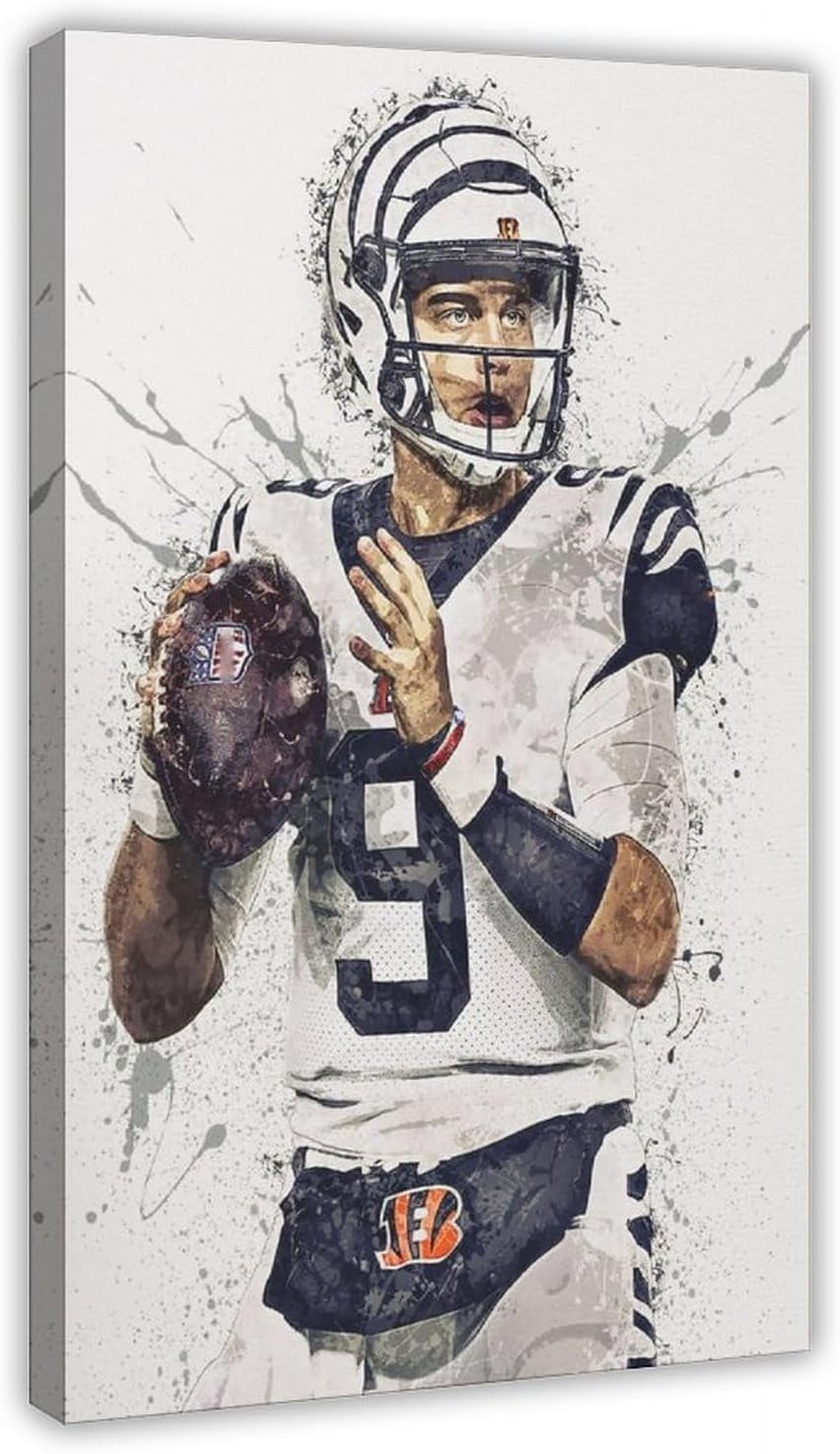 AAzaqTin-Joe Burrow 2 Canvas Poster Wall Art Decor Print Picture ...