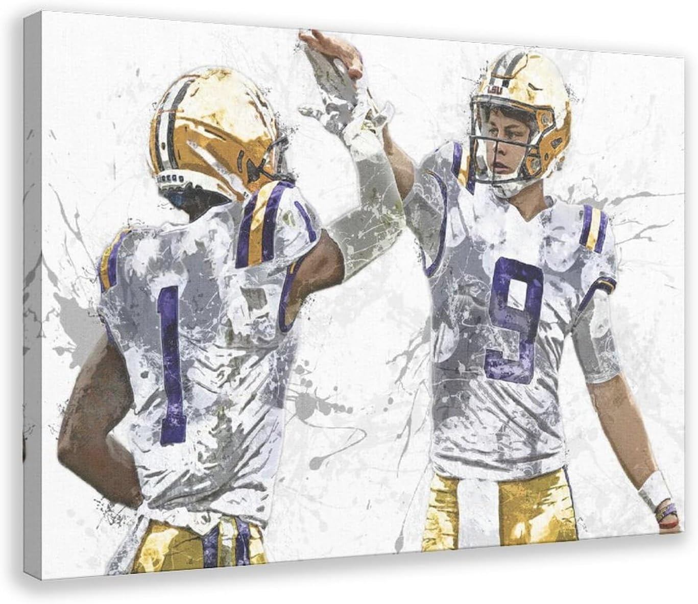 AAzaqTin-Joe Burrow Ja'marr Chase Poster Canvas Poster Bedroom Decor ...