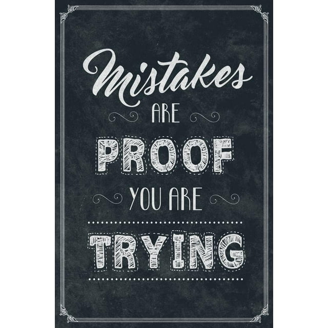 AAzaqTin-Laminated Growth Mindset Mistakes Poster For Classroom ...