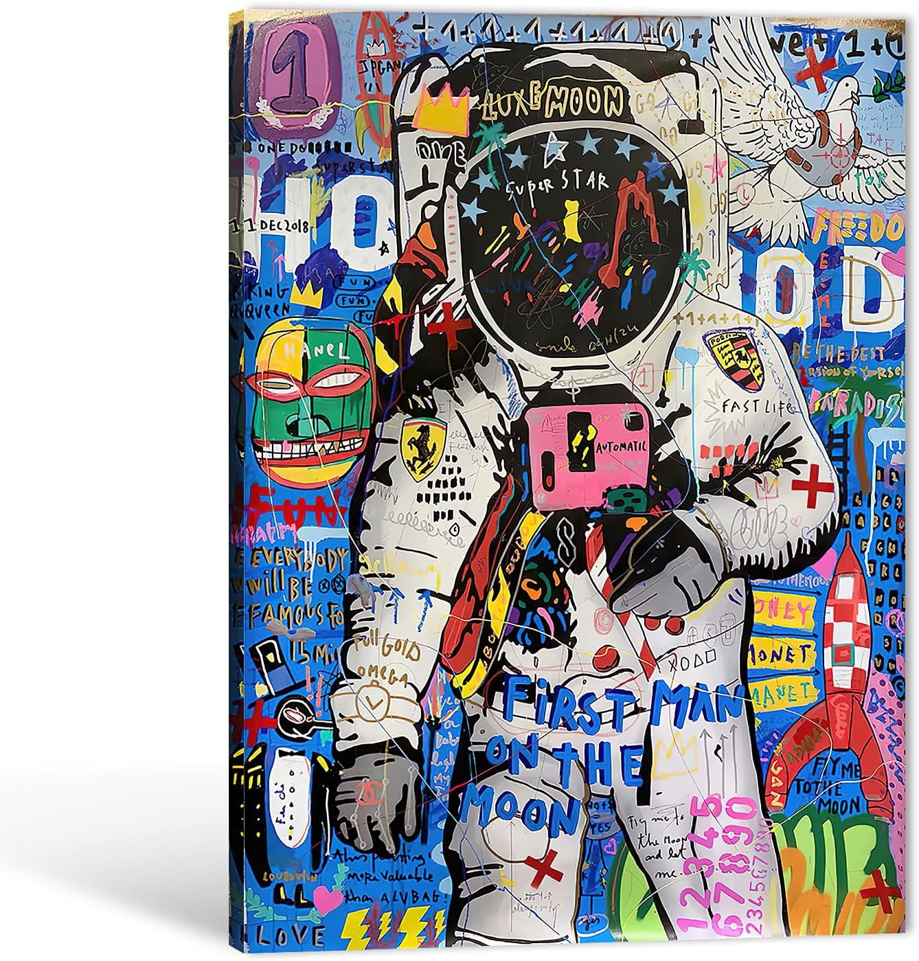 AAzaqTin-Large Graffiti Canvas Wall Art Graffiti Wall Art, Modern ...