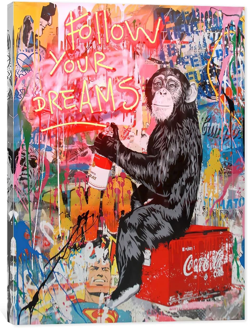 AAzaqTin-Large Graffiti Wall Art Graffiti Canvas Wall Art, Graffiti ...