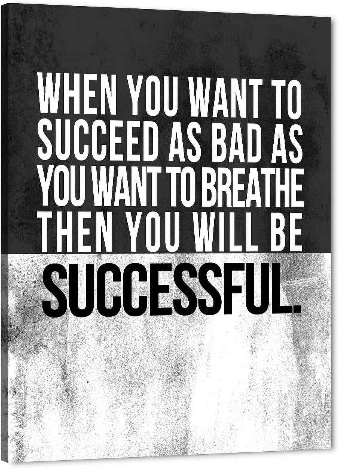 AAzaqTin-Large Wooden Inspirational Motivational Wall Art Giclee Canvas ...