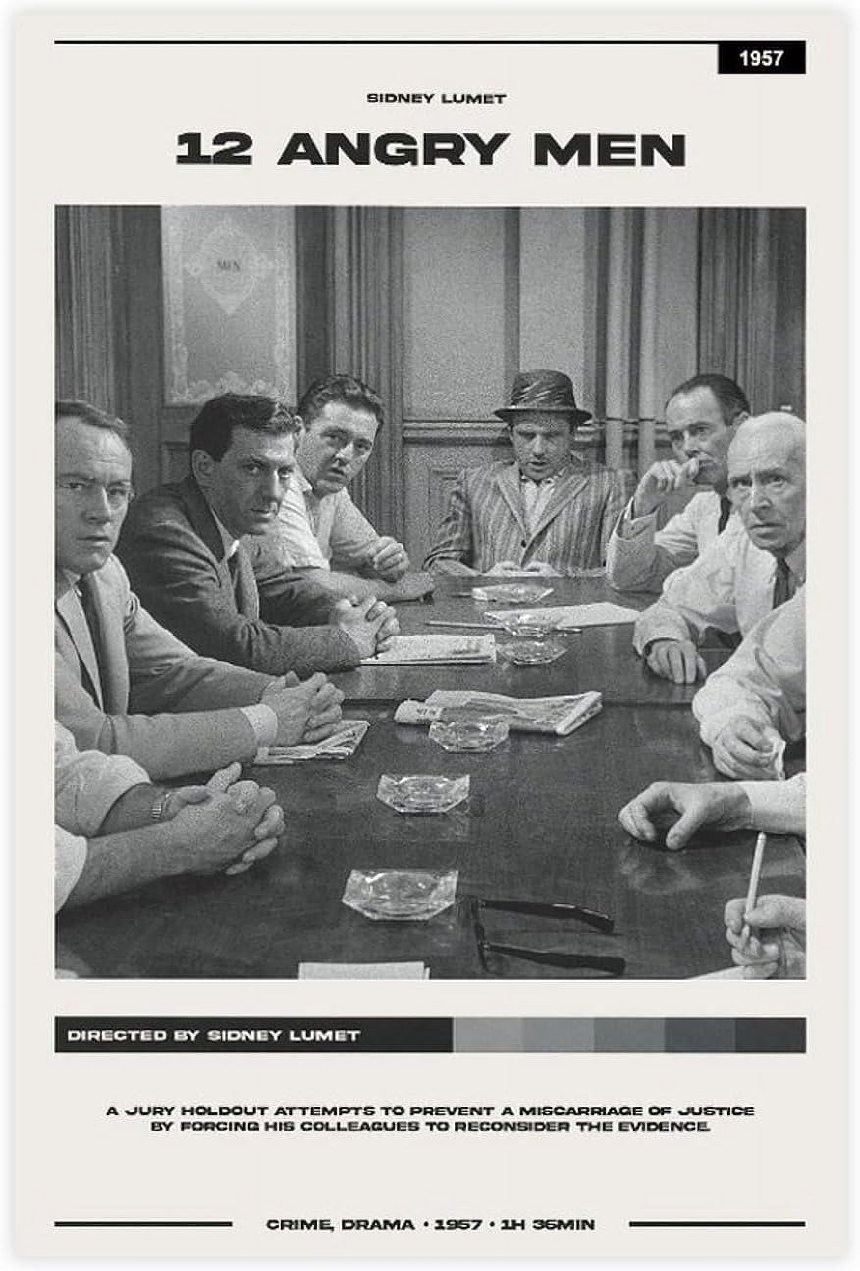 AAzaqTin-Movie Poster 12 Angry Men Canvas Poster Unframe: - Walmart.com