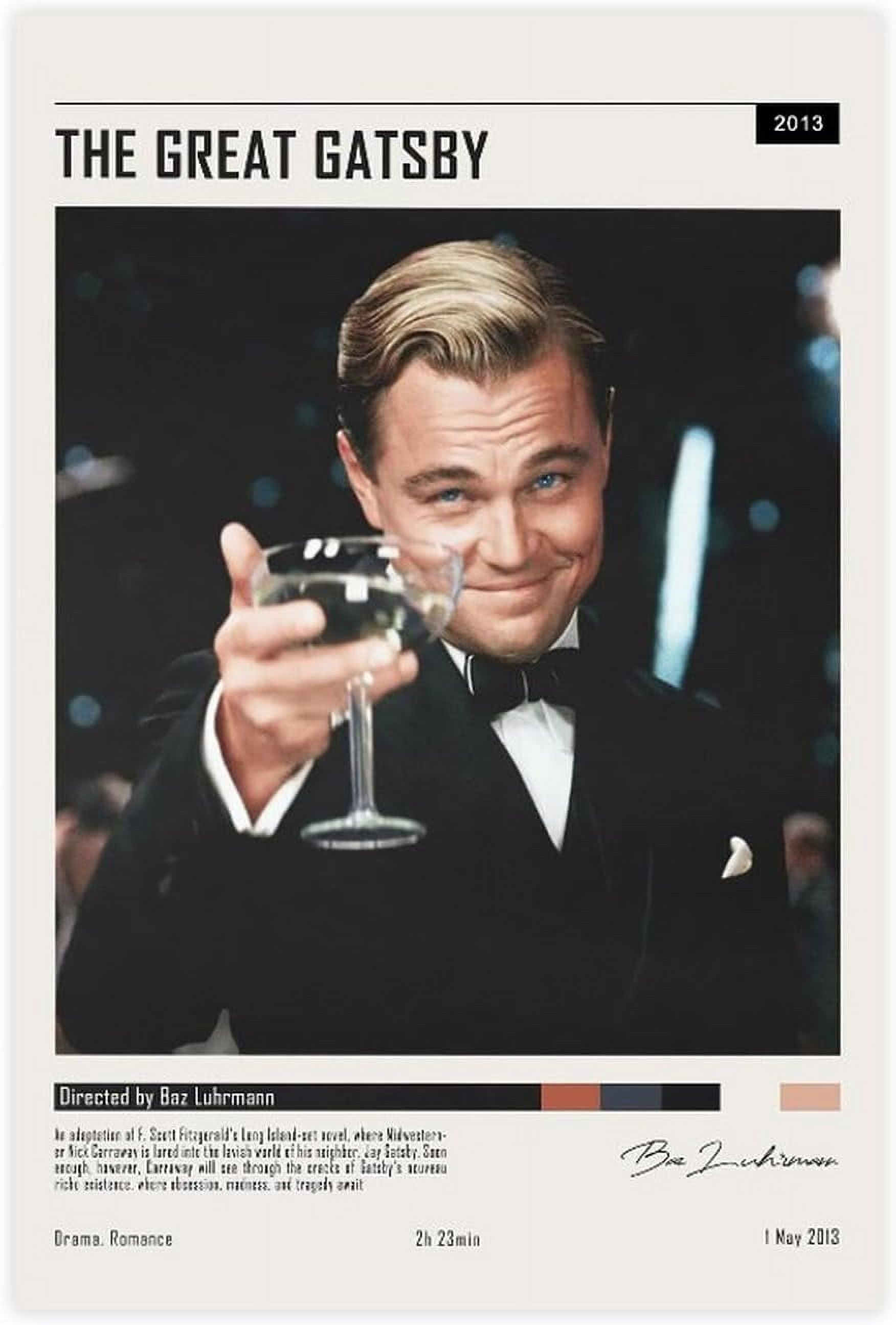 AAzaqTin-Movie Poster The Great Gatsby Canvas Poster Un - Walmart.com