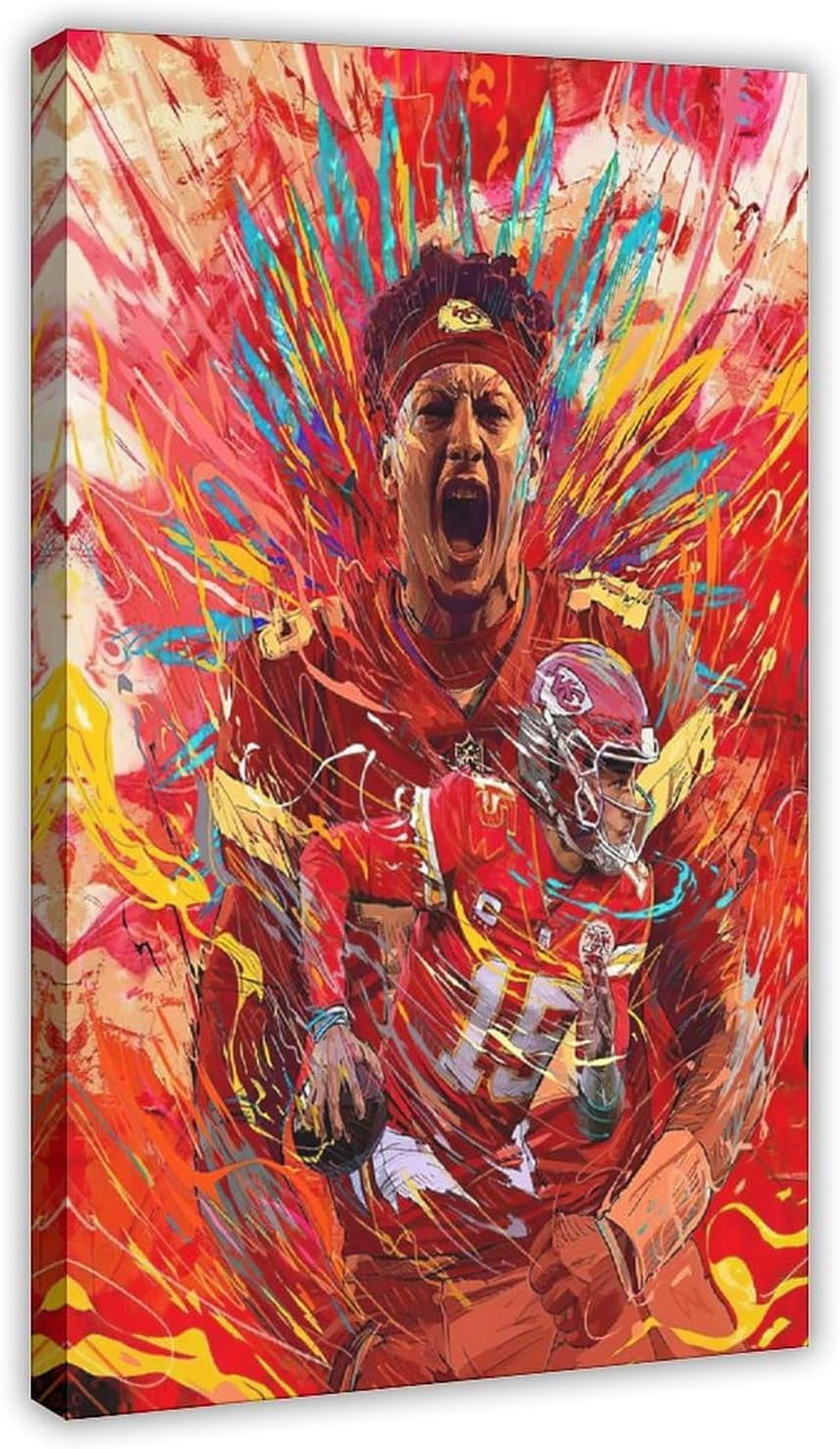 AAzaqTin-Patrick Mahomes Poster Football Canvas Wall Art Decor Print ...
