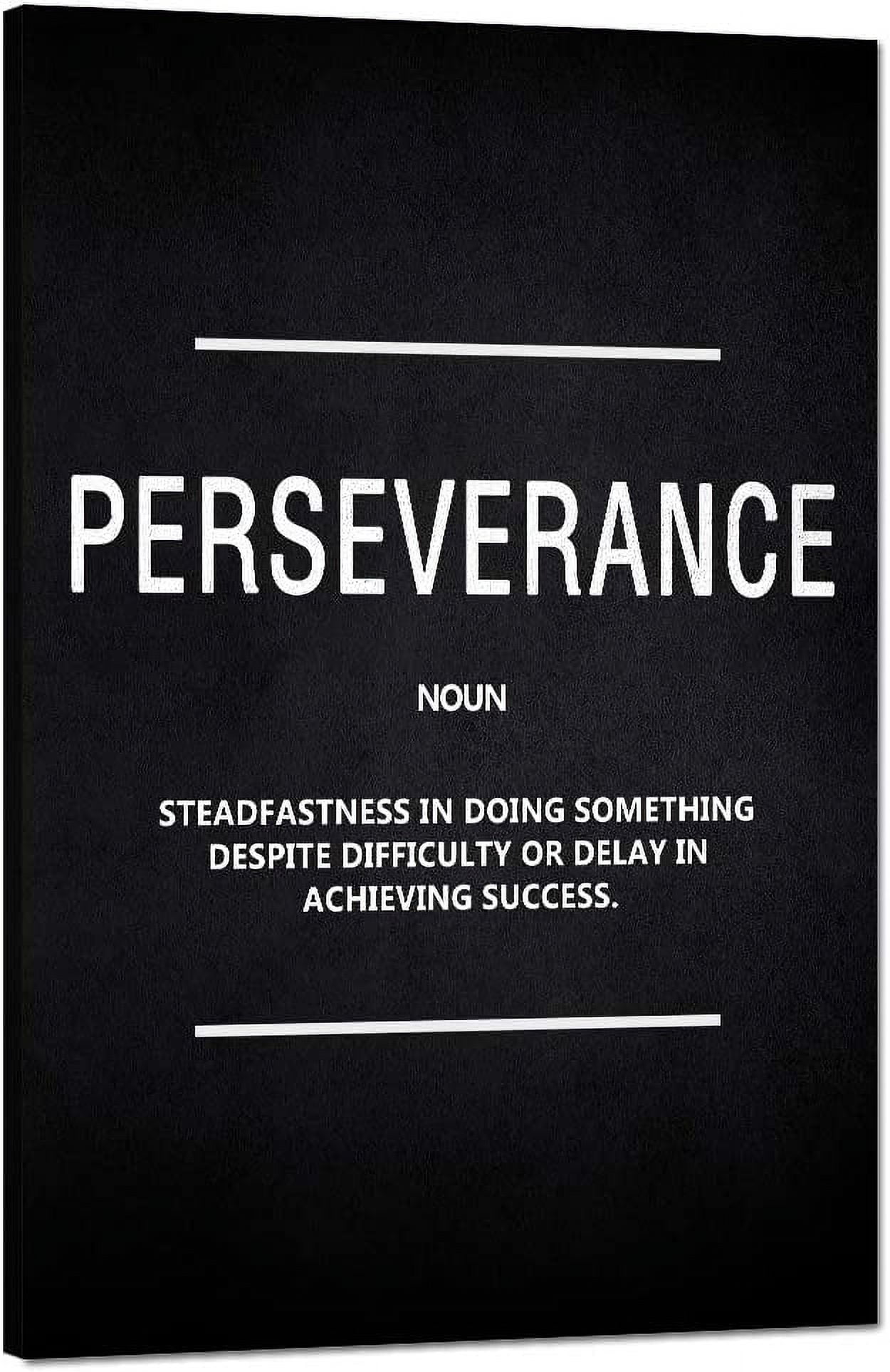 AAzaqTin-Perseverance Noun Motivational Wall Art Inspirational ...