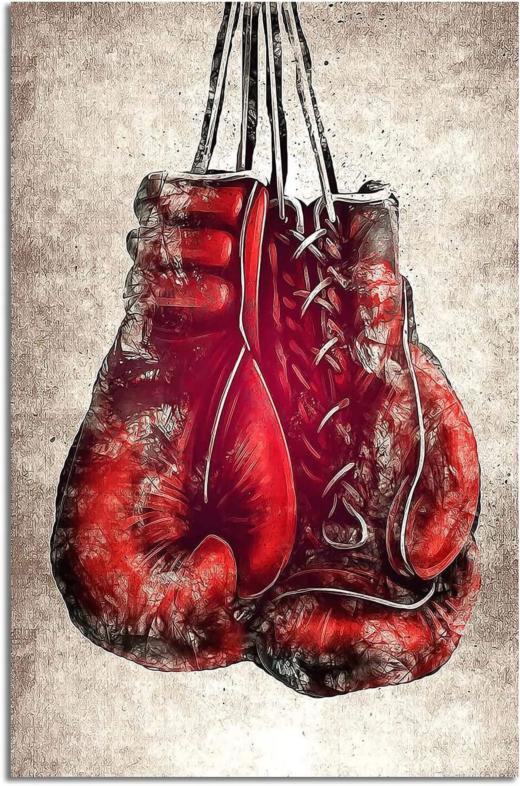 AAzaqTin-Red Boxing Gloves Vintage Posters Wall Art Decor Sports Poster ...