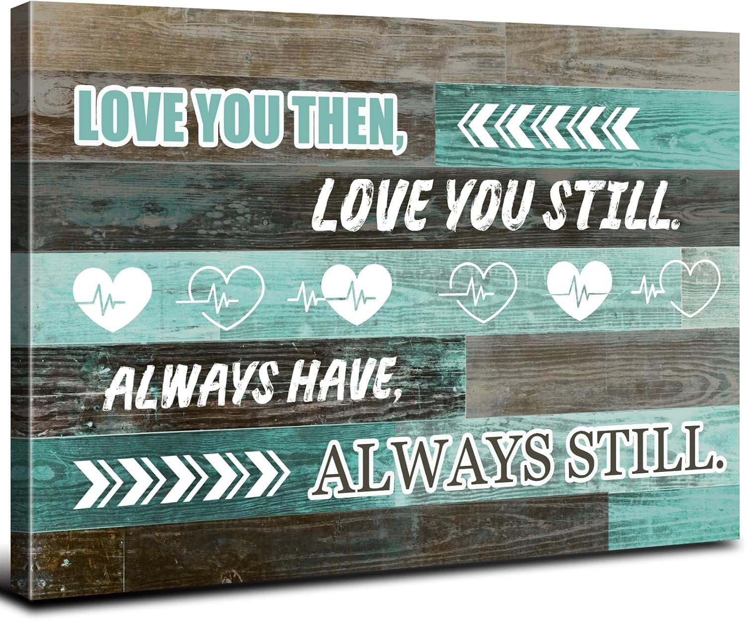 AAzaqTin-Teal Love Wall Art for Master Bedroom Decor Love You Still ...