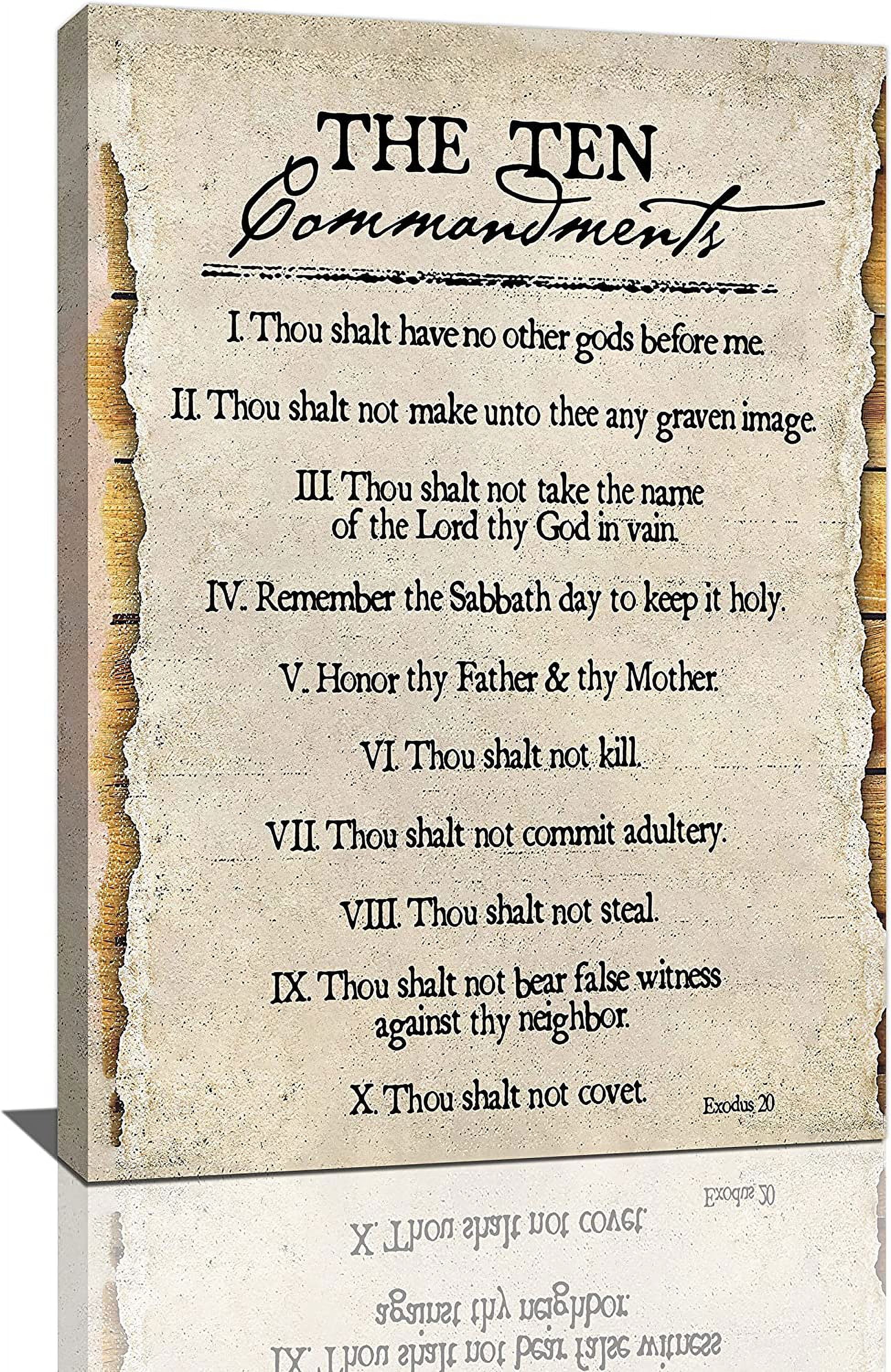 AAzaqTin-Ten Commandments Wall Decor 10 Commandments Wall Art ...
