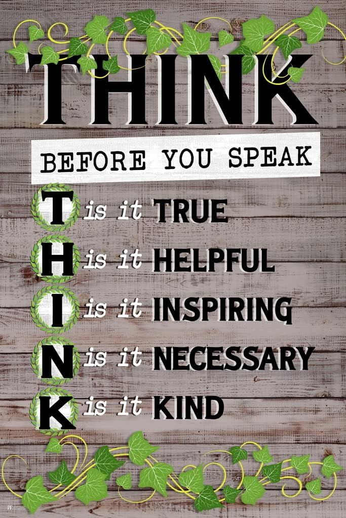 AAzaqTin-Think Poster Classroom Farmhouse Decor Cool Wall Art Print ...
