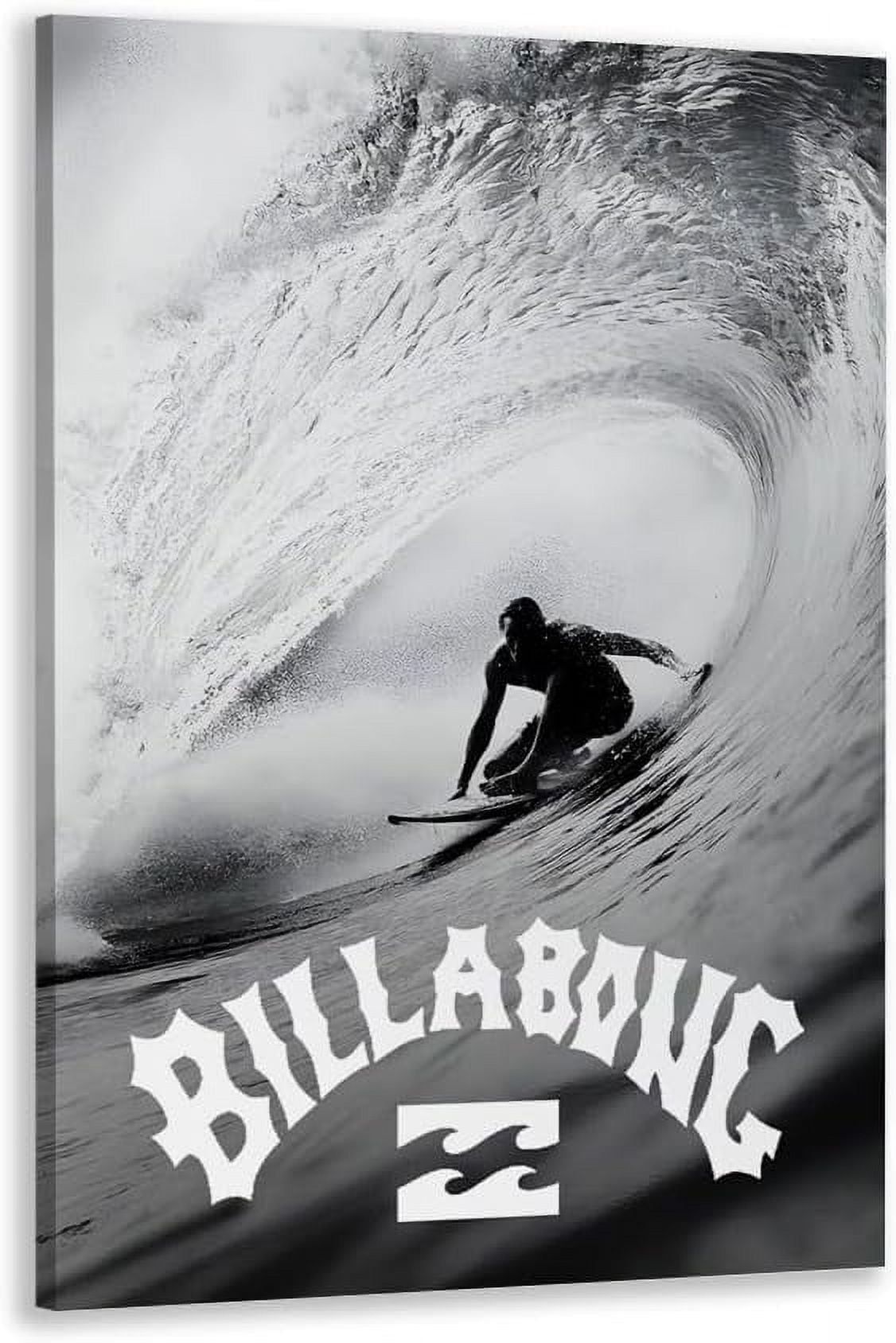 AAzaqTin-Vintage Surf Poster Cool Surfing Black And White Wall Art Room ...