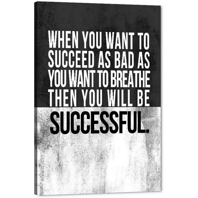 AAzaqTin-WoodenMotivational Wall Art Inspirational Office Canvas ...