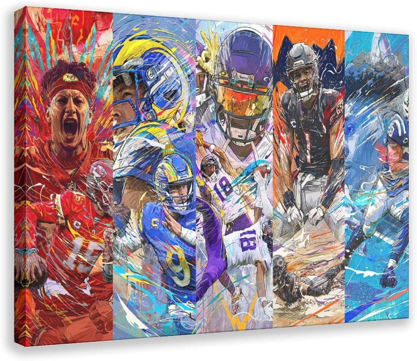 AAzaqTinFootball Superstar Patrick Mahomes Matthew Stafford Justin ...