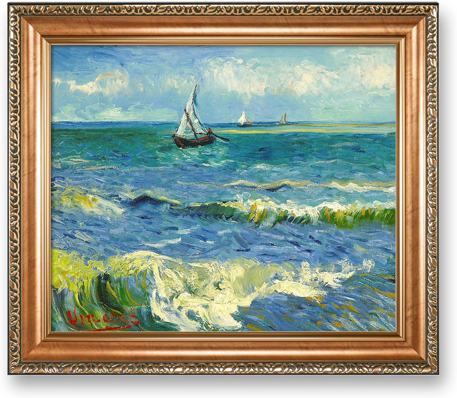 AAzaqTinThe Sea at Les SaintesMariesdelaMer by Vincent Van Gogh. Size24 ...
