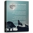 AAzaqTinWolf Poster, The Tale of Two Wolves, Canvas Wall Art ...