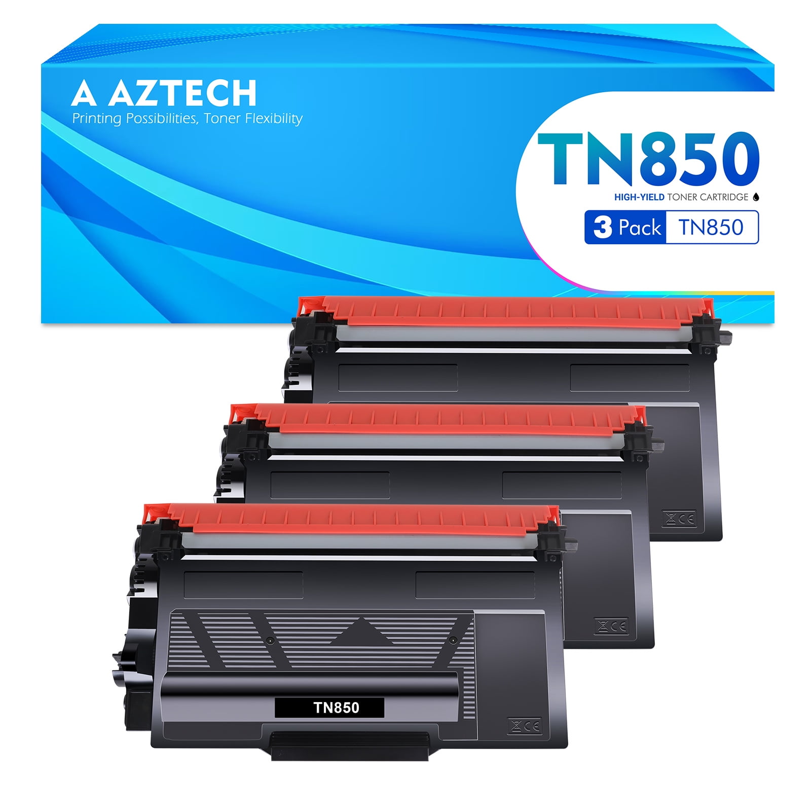 AAztech High Yield Toner Cartridge Compatible for Brother TN 850/820, 3 ...