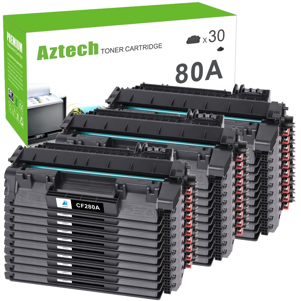 AAztech Compatible Toner Cartridge Replacement for HP 80A CF280A 80X ...