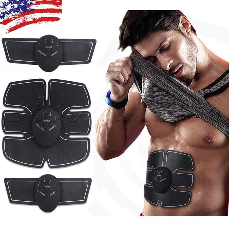 AB & Arms Electric Muscle Simulator ABS Training Home Abdominal Trainer ...