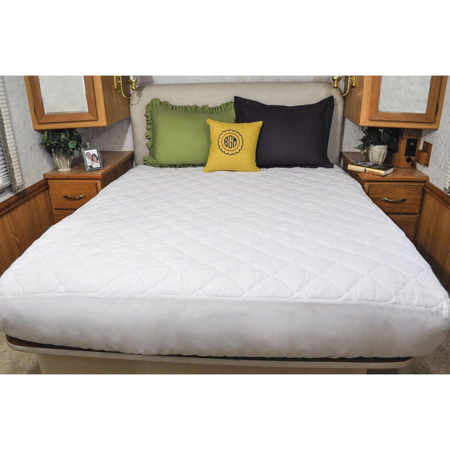 AB Lifestyles RV Short Queen 60x75 Quilted Mattress Pad Cover. Fitted ...