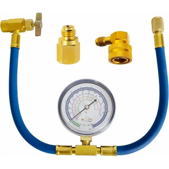 AB STAT R134A Refrigerant Recharge Kit, AC Recharge Hose Kit with Gauge ...