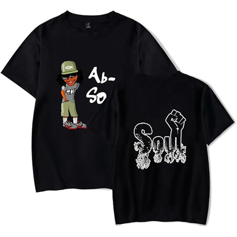 AB Soul T-shirt Merch Casual Short Sleeve Cool Print Neutral Summer T ...