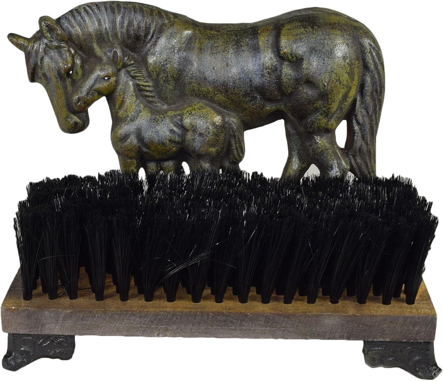 AB Tools Horse Mare & Foal Door Stop Shoe Welly Boot Brush Scrub Muck ...