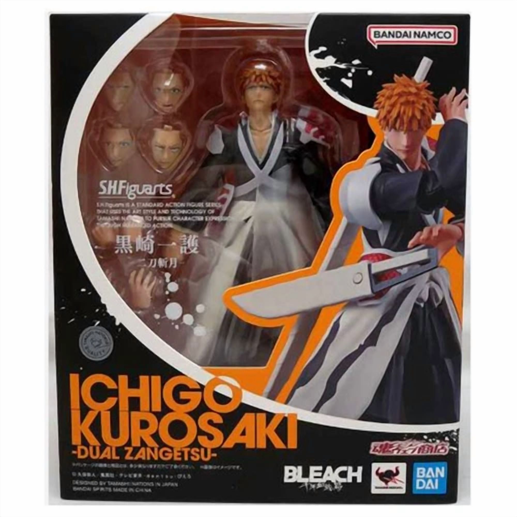 AB VINIL Bandai Bleach Tamashii Nations SHFiguarts Ichigo Kurosaki Dual ...