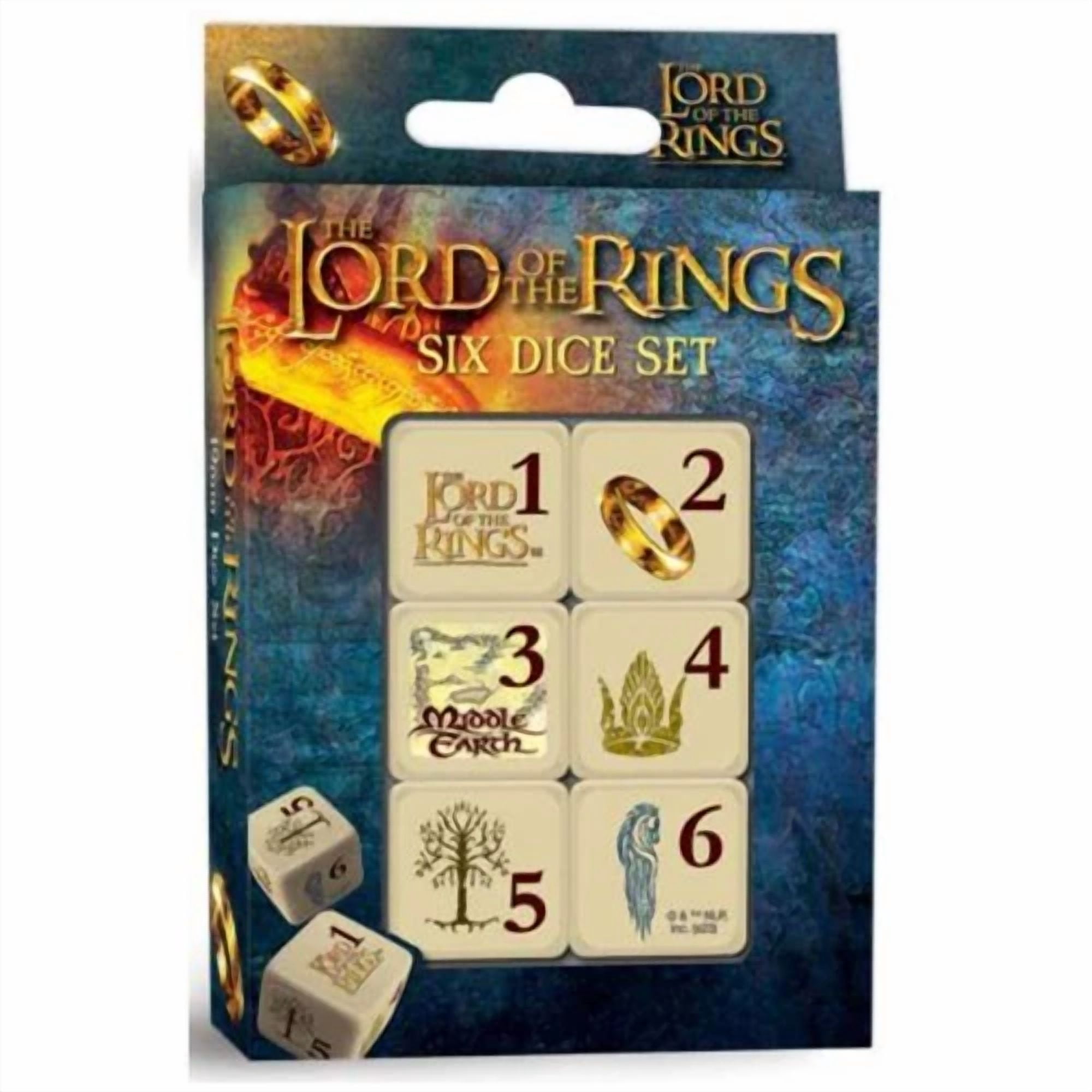 AB VINIL Masterpieces Lord Of The Rings Six Dice Set - Walmart.com
