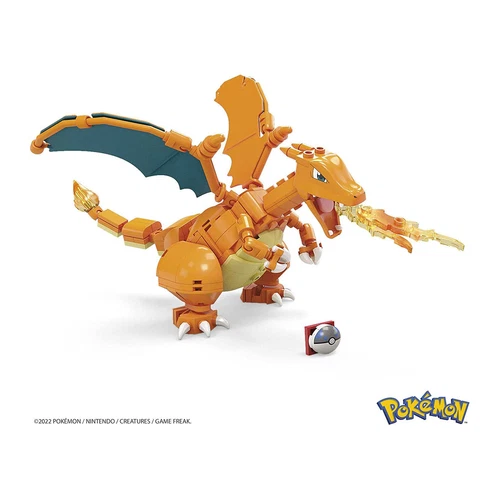 AB VINIL Mega Construx Pokemon Charizard Wonder Builders Building Set ...