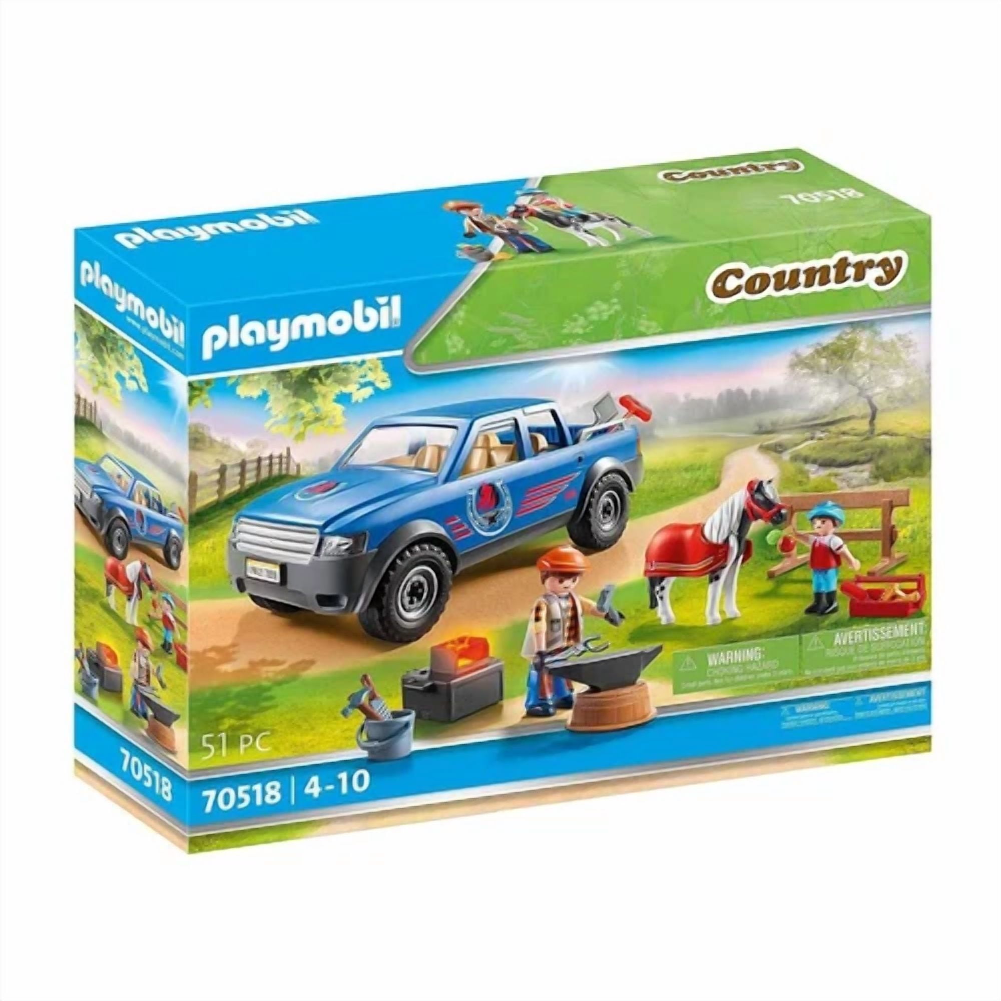 AB VINIL Playmobil Country Mobile Farrier Building Set 70518 - Walmart.com