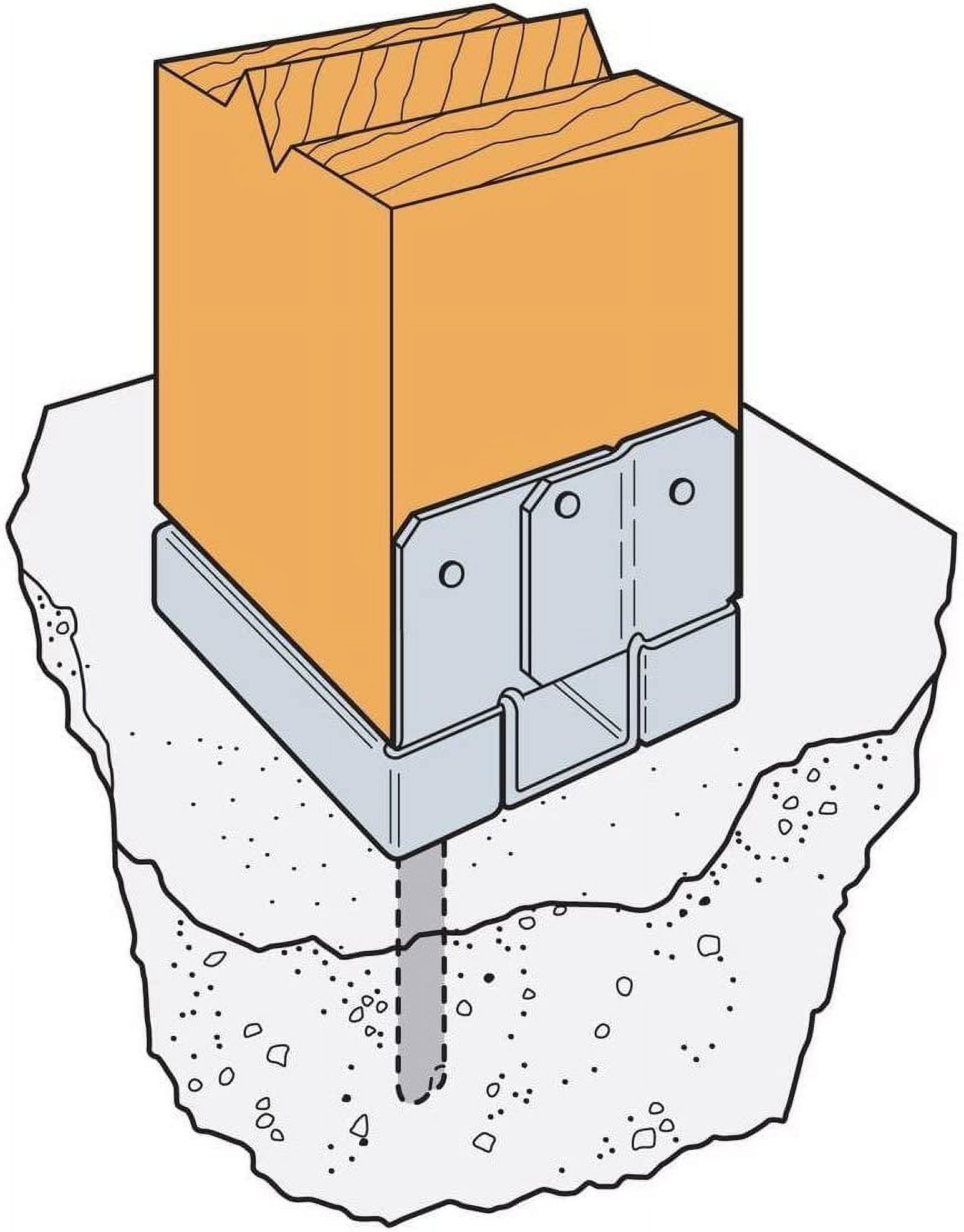 ABA66Z ZMAX Galvanized 14-Gauge 6x6 Adjustable Post Base 10-per box ...